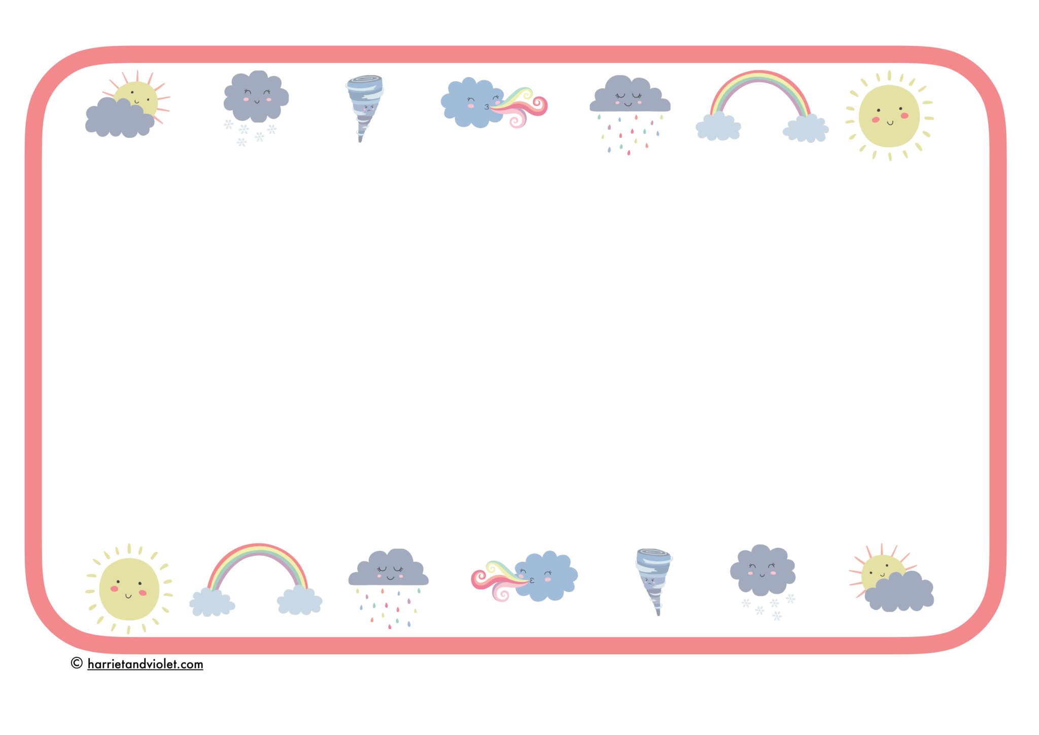 Weather Writing Paper - Printable Teaching Resources - Print Play Learn