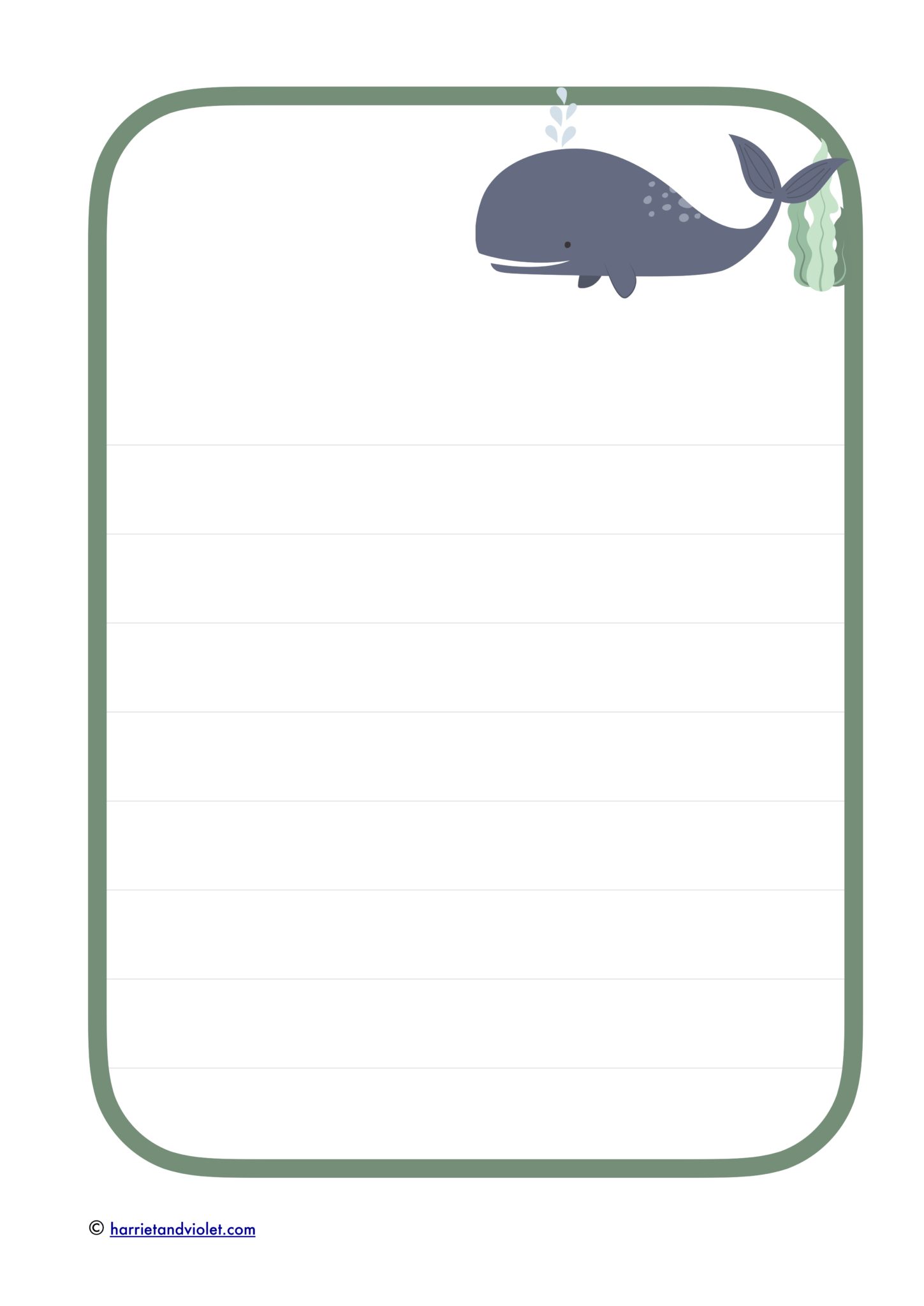 Animal Border Writing Paper