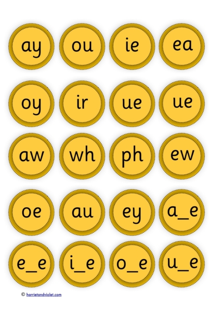 Phase 5 Letters + Sounds coins - Printable Teaching Resources - Print ...
