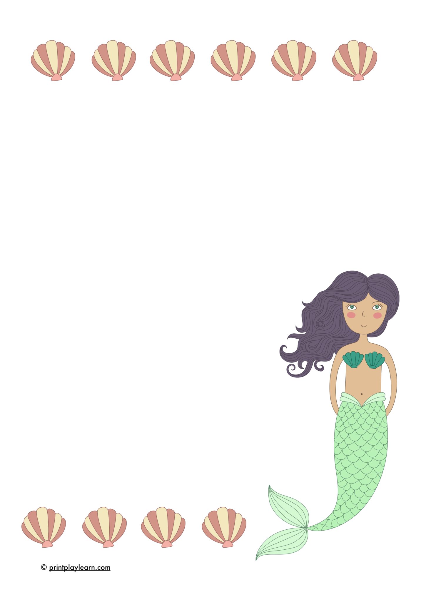Mermaid - Page 1 - Free Teaching Resources - Print Play Learn