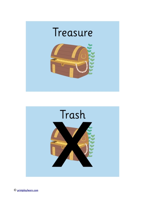 Trash or Treasure small sign - Printable Teaching Resources - Print ...