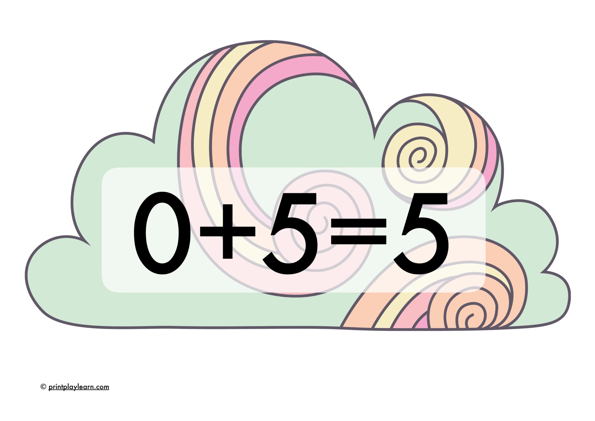Cloud Number Bonds to 5 - Printable Teaching Resources - Print Play Learn