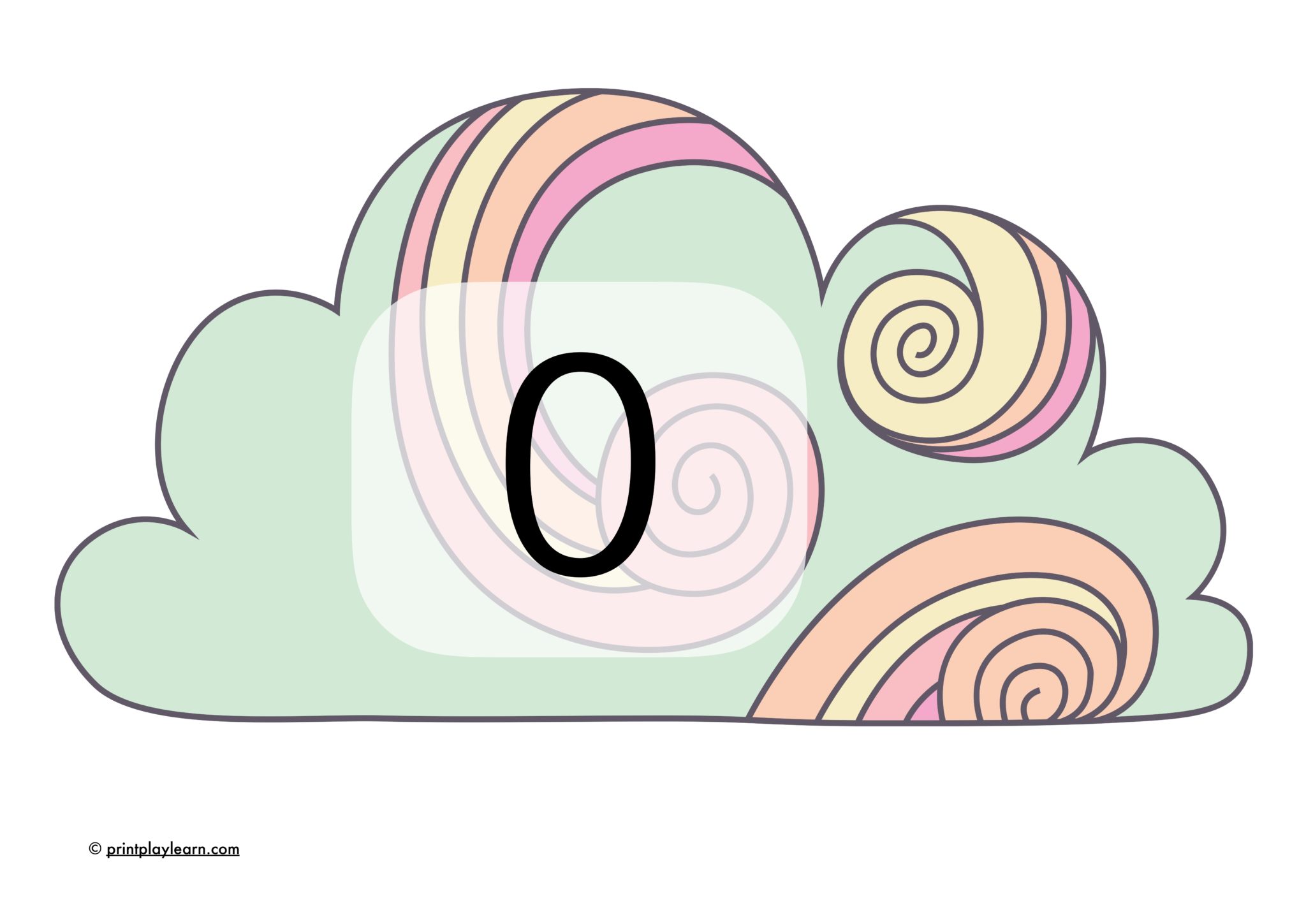 Cloud numbers 0-10 - Printable Teaching Resources - Print Play Learn