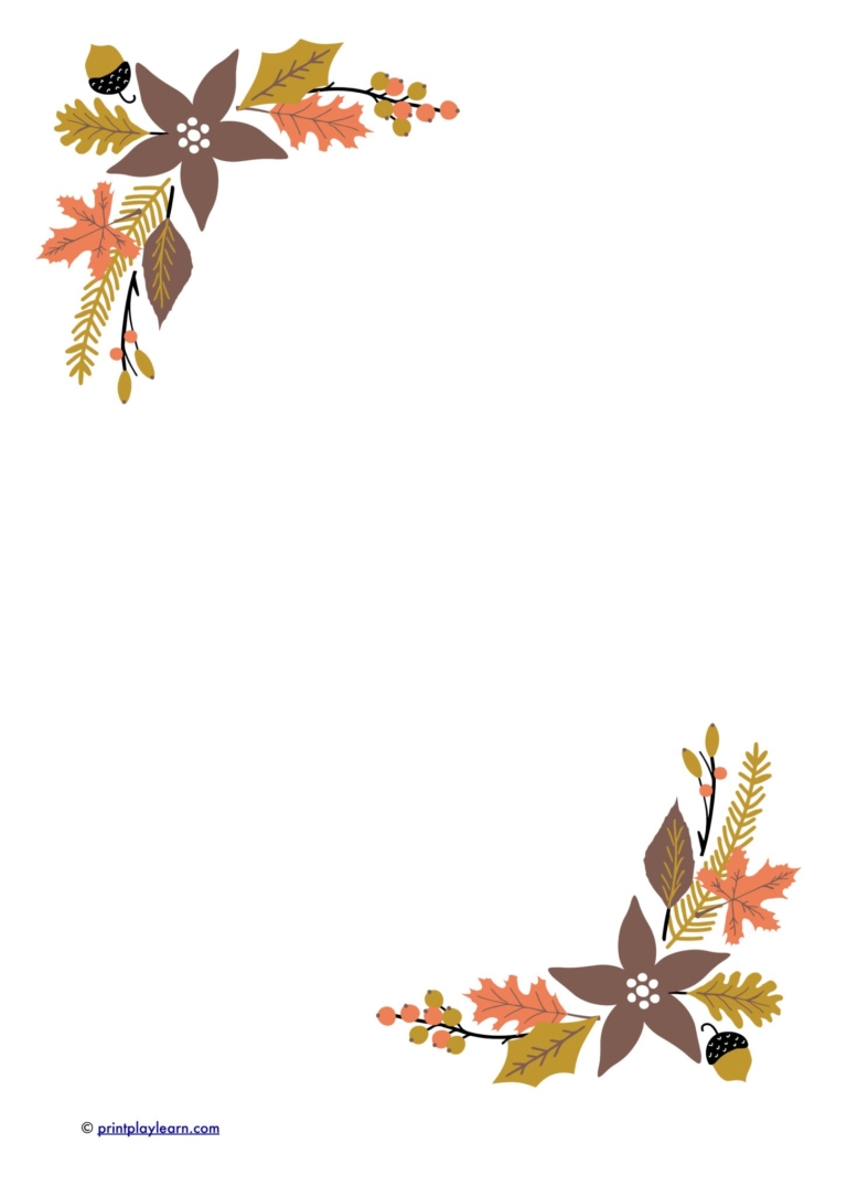 Autumn Writing paper - Printable Teaching Resources - Print Play Learn