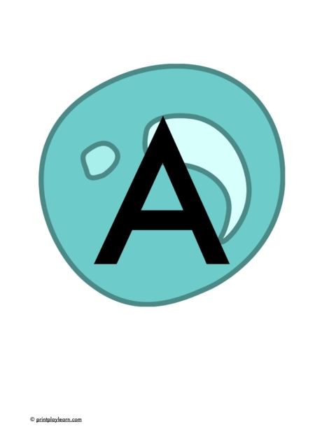 Bubble Alphabet A-Z - Printable Teaching Resources - Print Play Learn