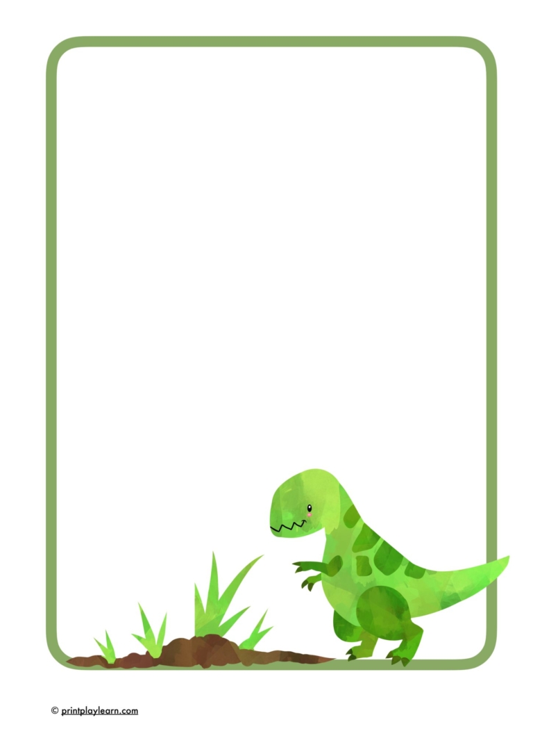 Dinosaur writing paper - Printable Teaching Resources - Print Play Learn