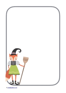 Halloween Witch writing paper - Printable Teaching Resources - Print ...