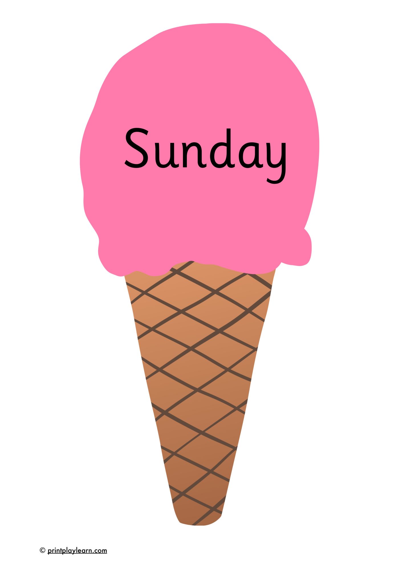 Ice cream day of the week - Printable Teaching Resources - Print Play Learn