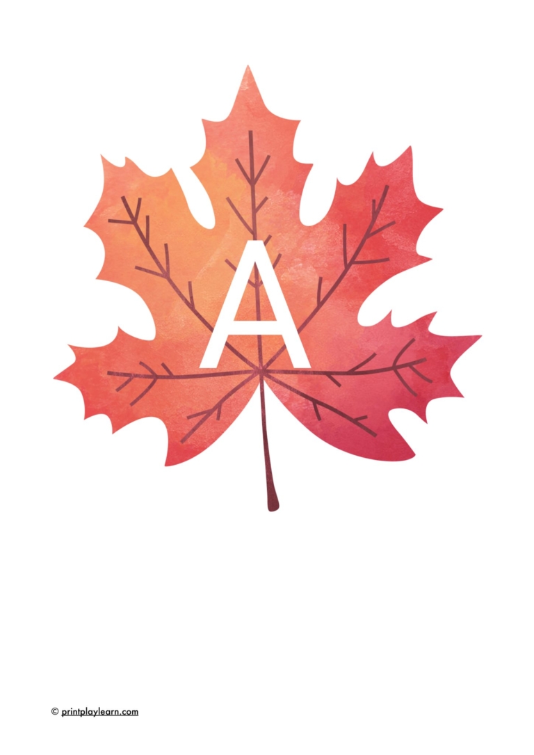 Leaf alphabet instant display lettering - Printable Teaching Resources ...