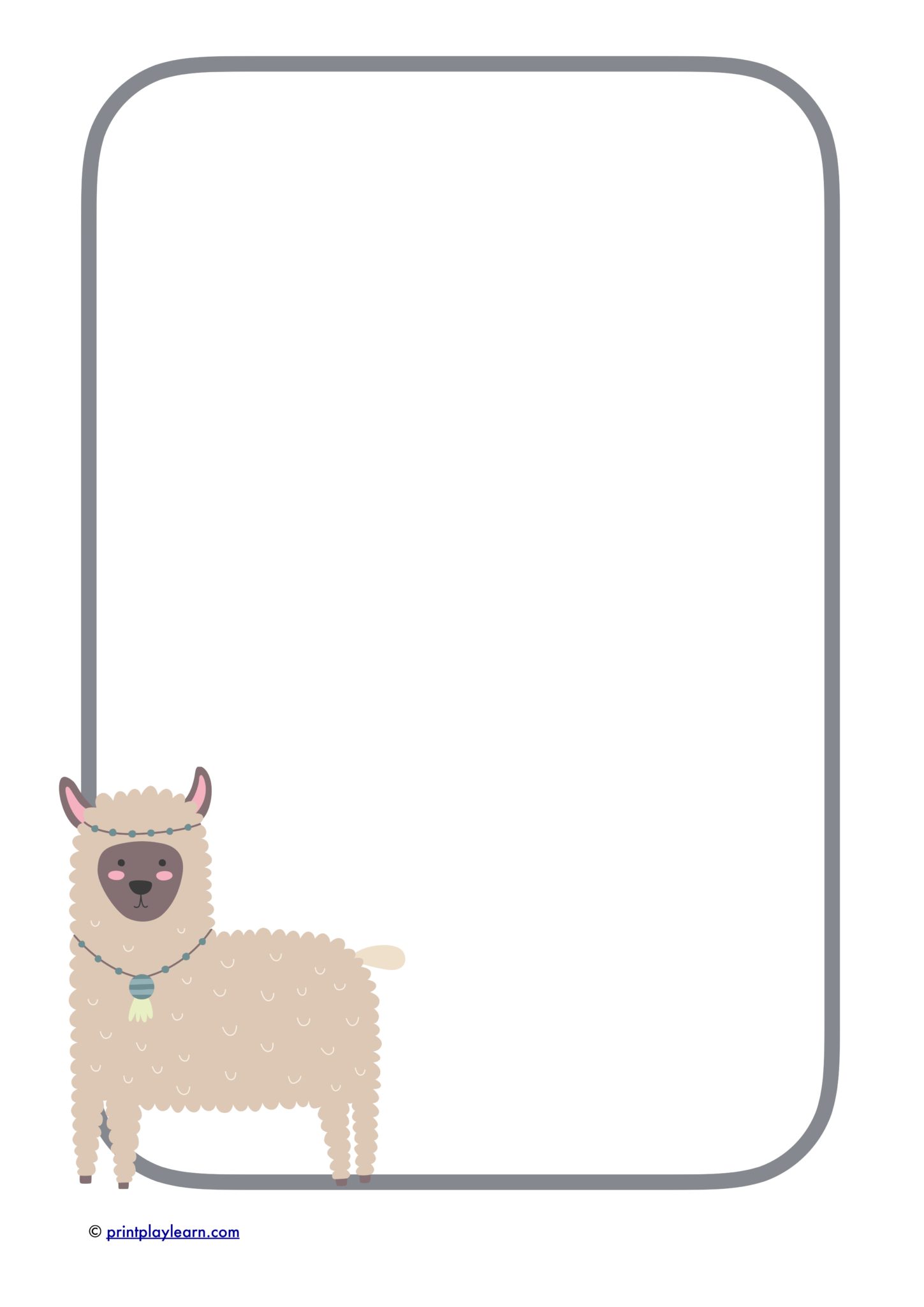 llama writing paper - Printable Teaching Resources - Print Play Learn