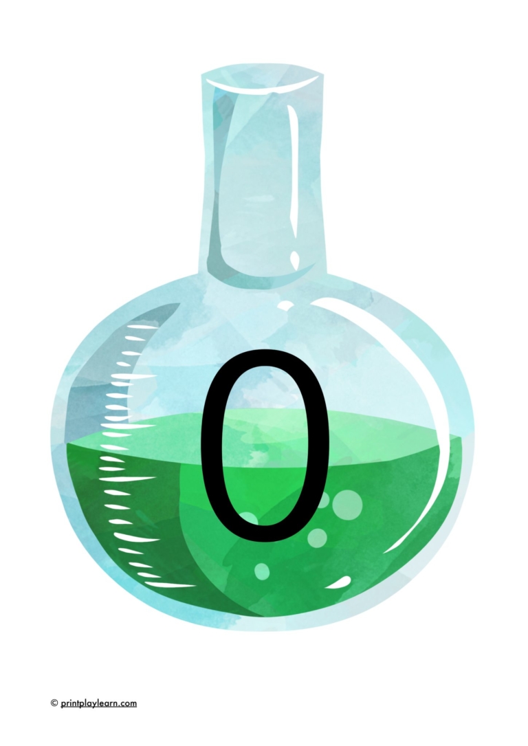 0-50 numbers on science flasks - Printable Teaching Resources - Print ...