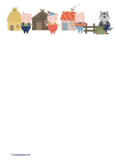 Three Little Pigs Writing Paper - Printable Teaching Resources - Print ...