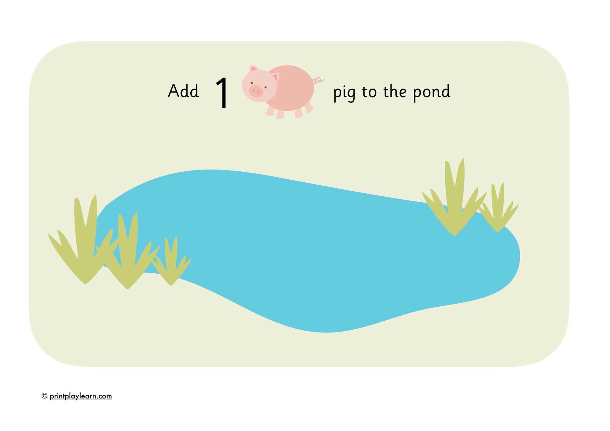 Add the animals to the pond Playdough Mats 1-5 - Printable Teaching ...