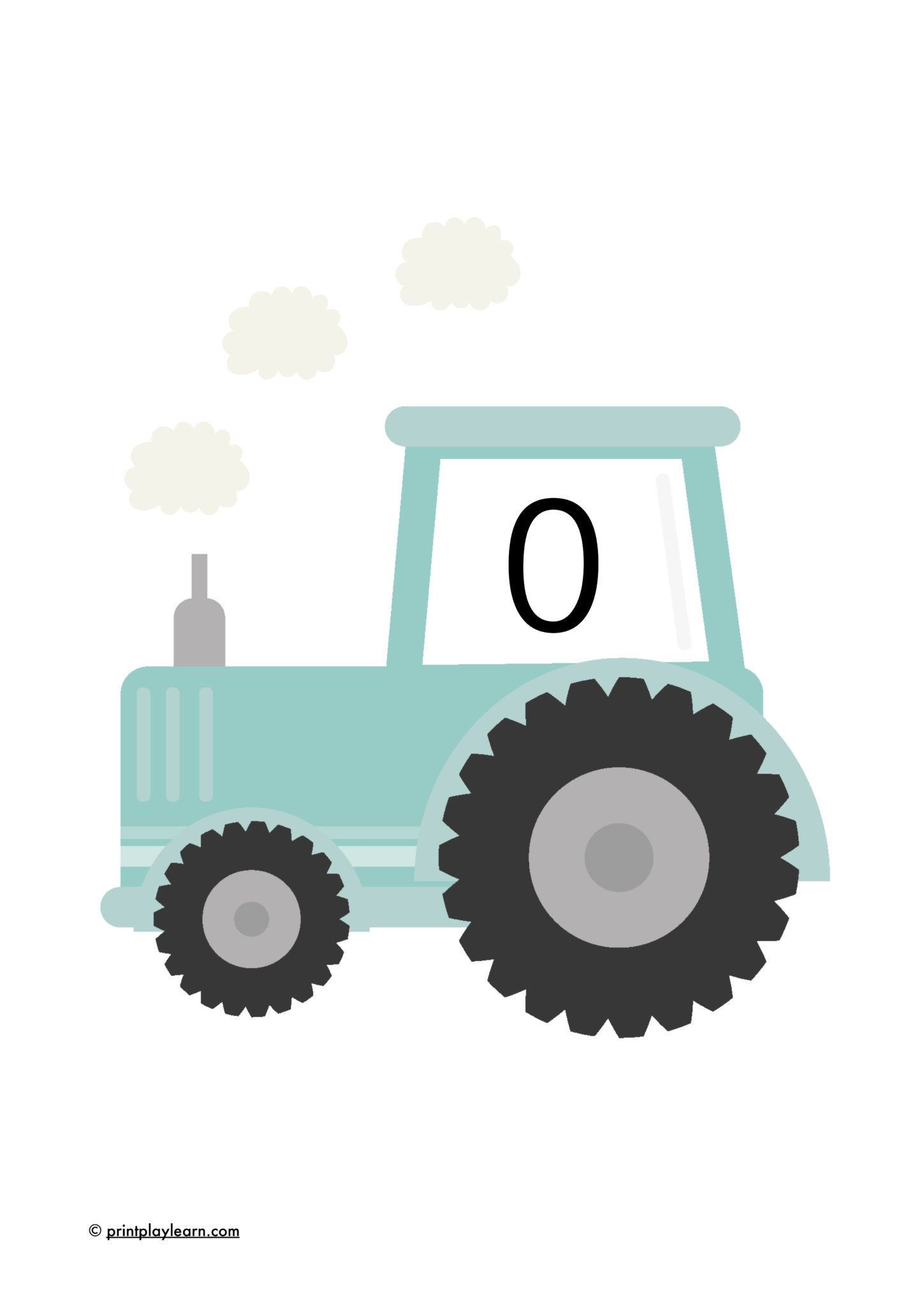 Tractor number cards 0-10 - Printable Teaching Resources - Print Play Learn