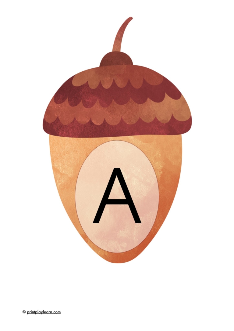 Acorn Display Lettering - Printable Teaching Resources - Print Play Learn