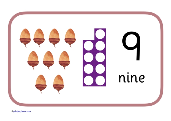 Numicon Autumn Numbers 0-10 - Printable Teaching Resources - Print Play ...