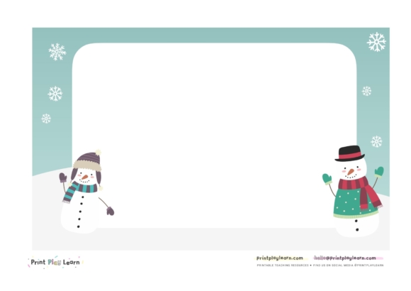 Winter Animal Writing Paper - Printable Teaching Resources - Print Play ...