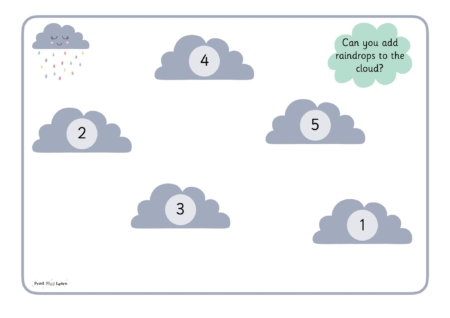 Raincloud single Play Dough Mat - Printable Teaching Resources - Print ...