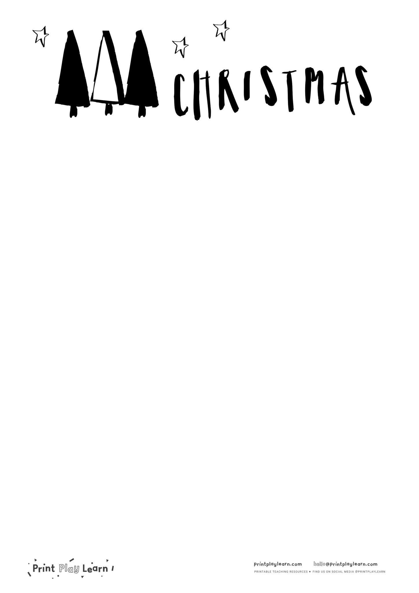 Christmas Paper - Printable Teaching Resources - Print Play Learn