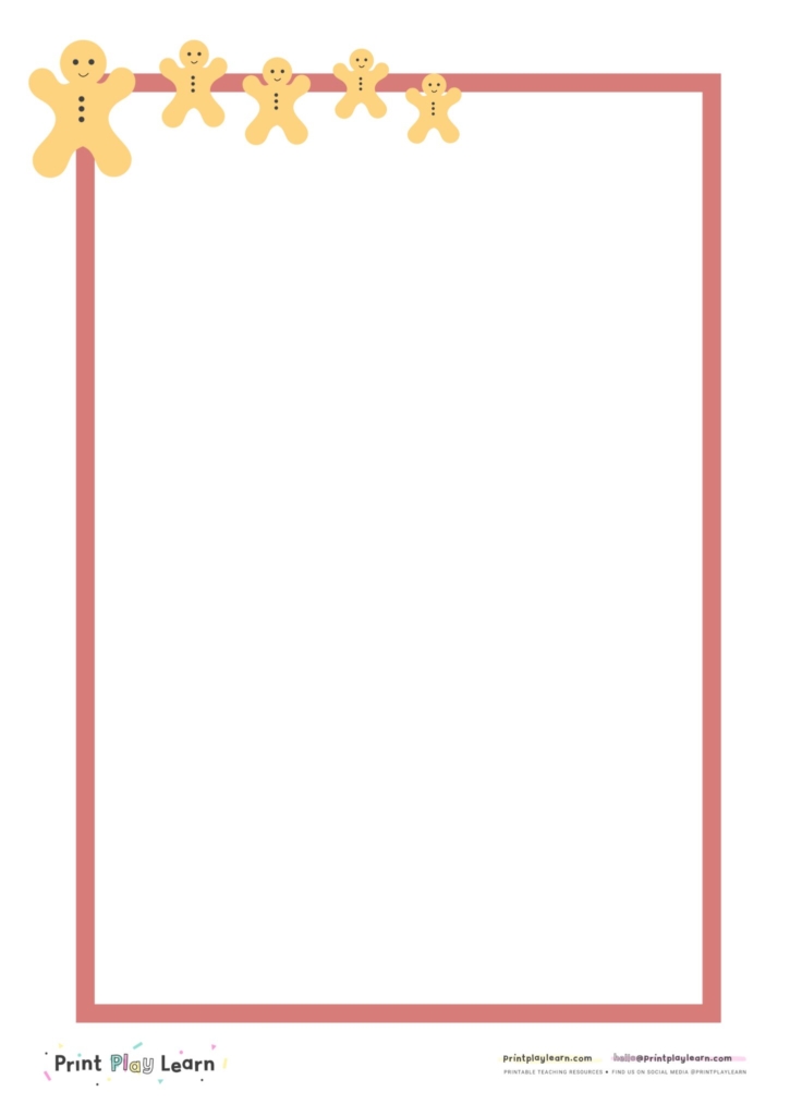 Gingerbread Paper Printable Teaching Resources Print Play Learn