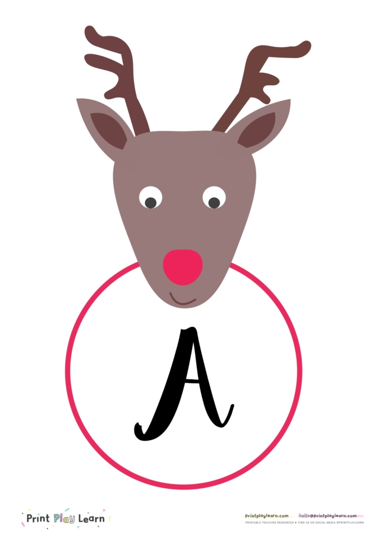 Reindeer Instant Display Lettering - Printable Teaching Resources ...