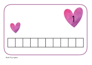 Playdough Mats Valentine - counting 1-10 - Printable Teaching Resources ...