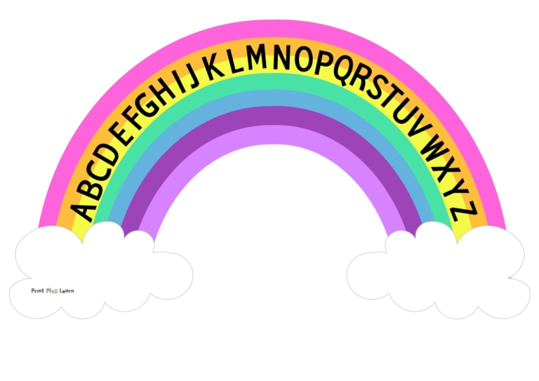 Rainbow Upper Case Letters alphabet - Printable Teaching Resources ...