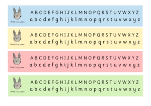 Rabbit Alphabet Chart A-Z a-z - Printable Teaching Resources - Print ...
