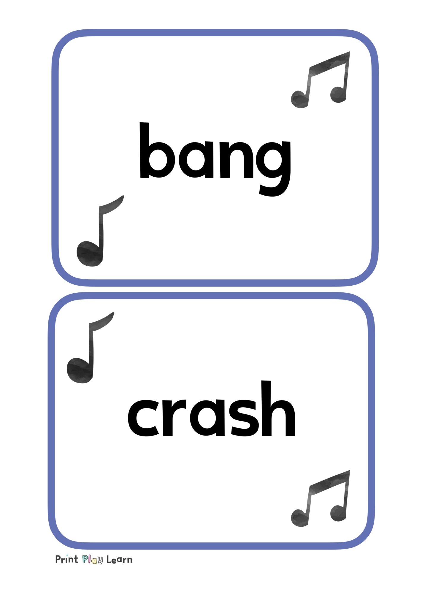 Music Key Vocabulary EYFS - Printable Teaching Resources - Print Play Learn