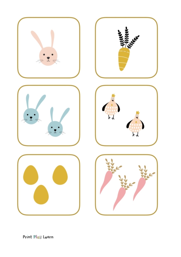 Counting 1-6 spring items - Printable Teaching Resources - Print Play Learn