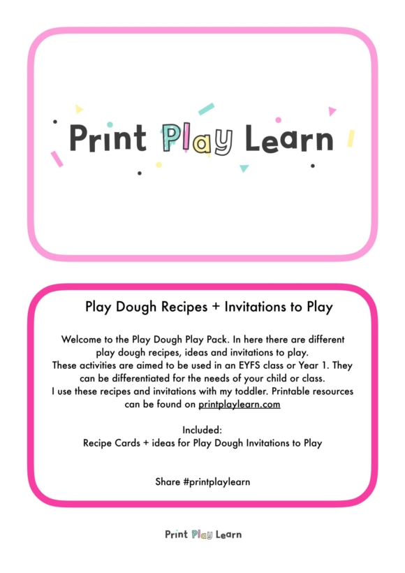 Play Dough Recipes - Page 1 - Free Teaching Resources - Print Play Learn