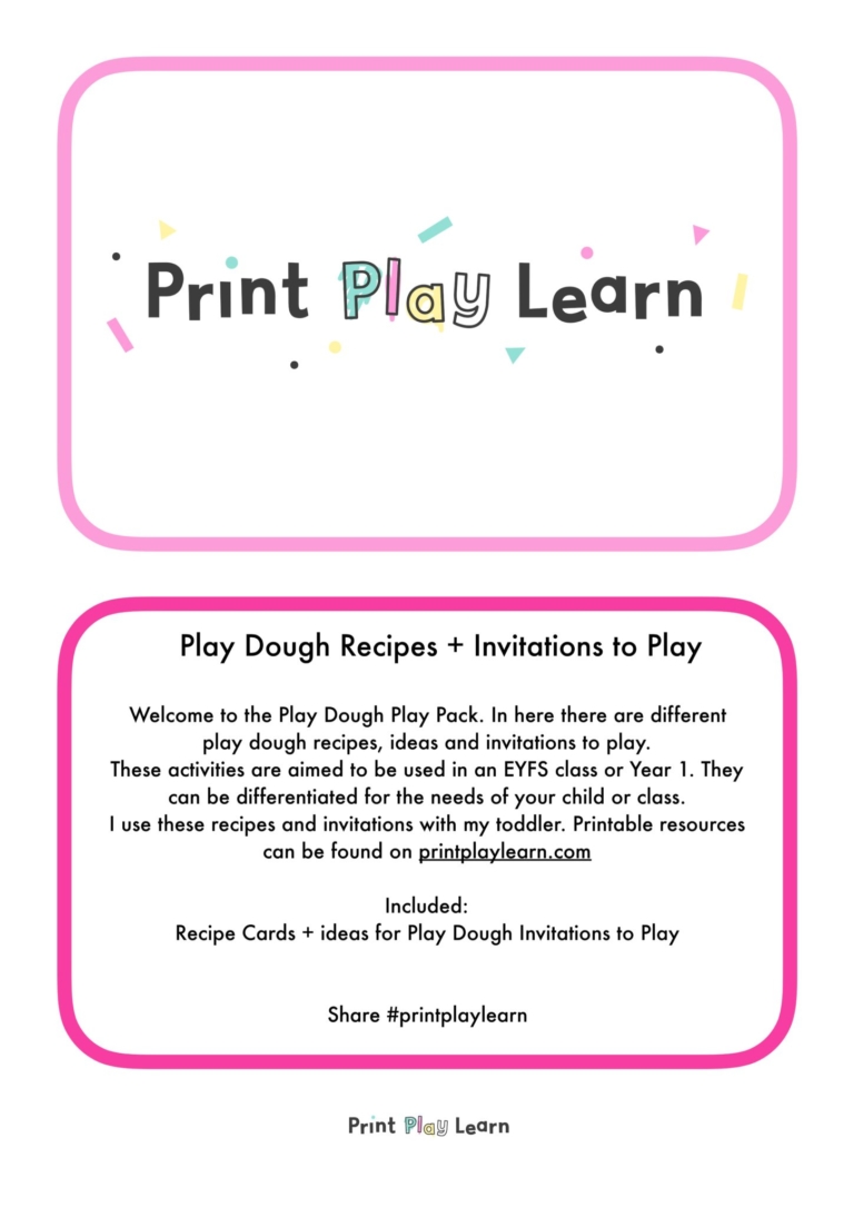 Play Dough Recipes - Page 1 - Free Teaching Resources - Print Play Learn