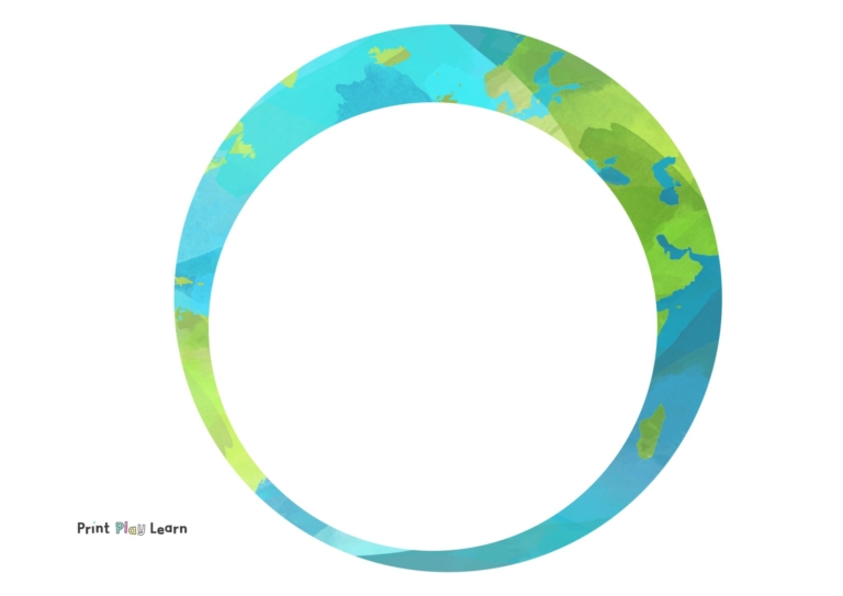 Earth mark making or writing template - Printable Teaching Resources ...