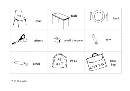 School Classroom Equipment Flashcards - Printable Teaching Resources ...