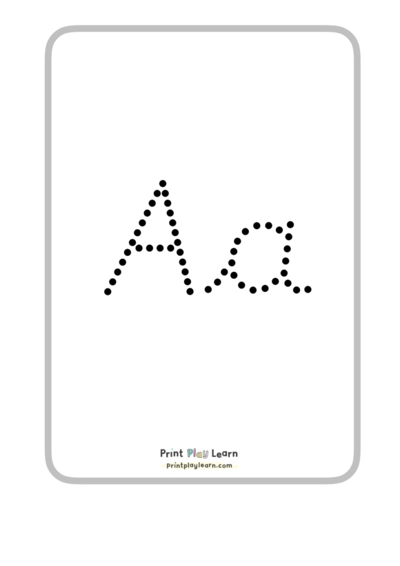 Dotted tracing alphabet posters or flashcards - Printable Teaching ...