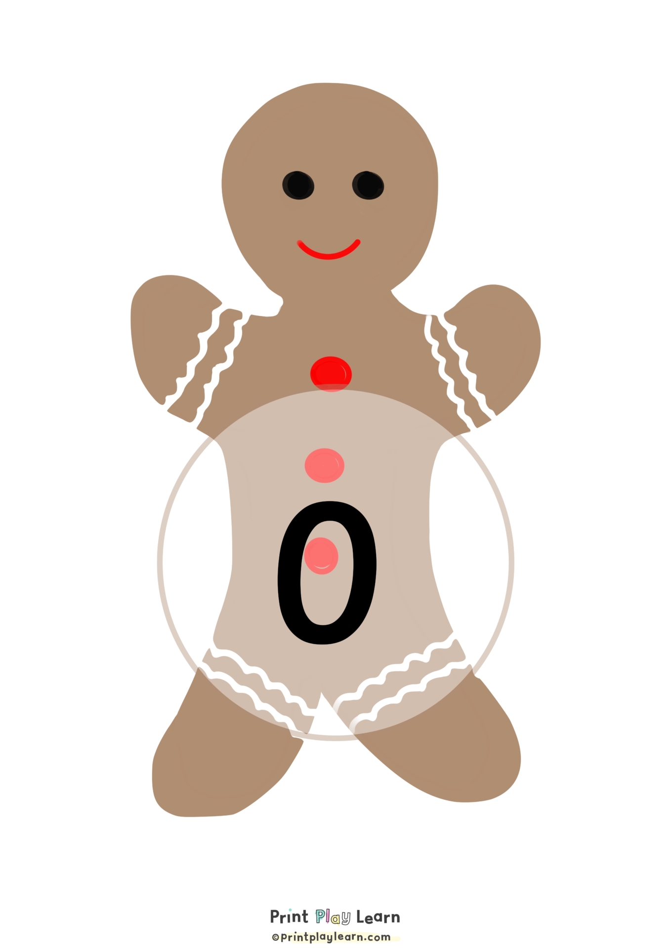 Gingerbread Man numbers 0-10 - Printable Teaching Resources - Print ...
