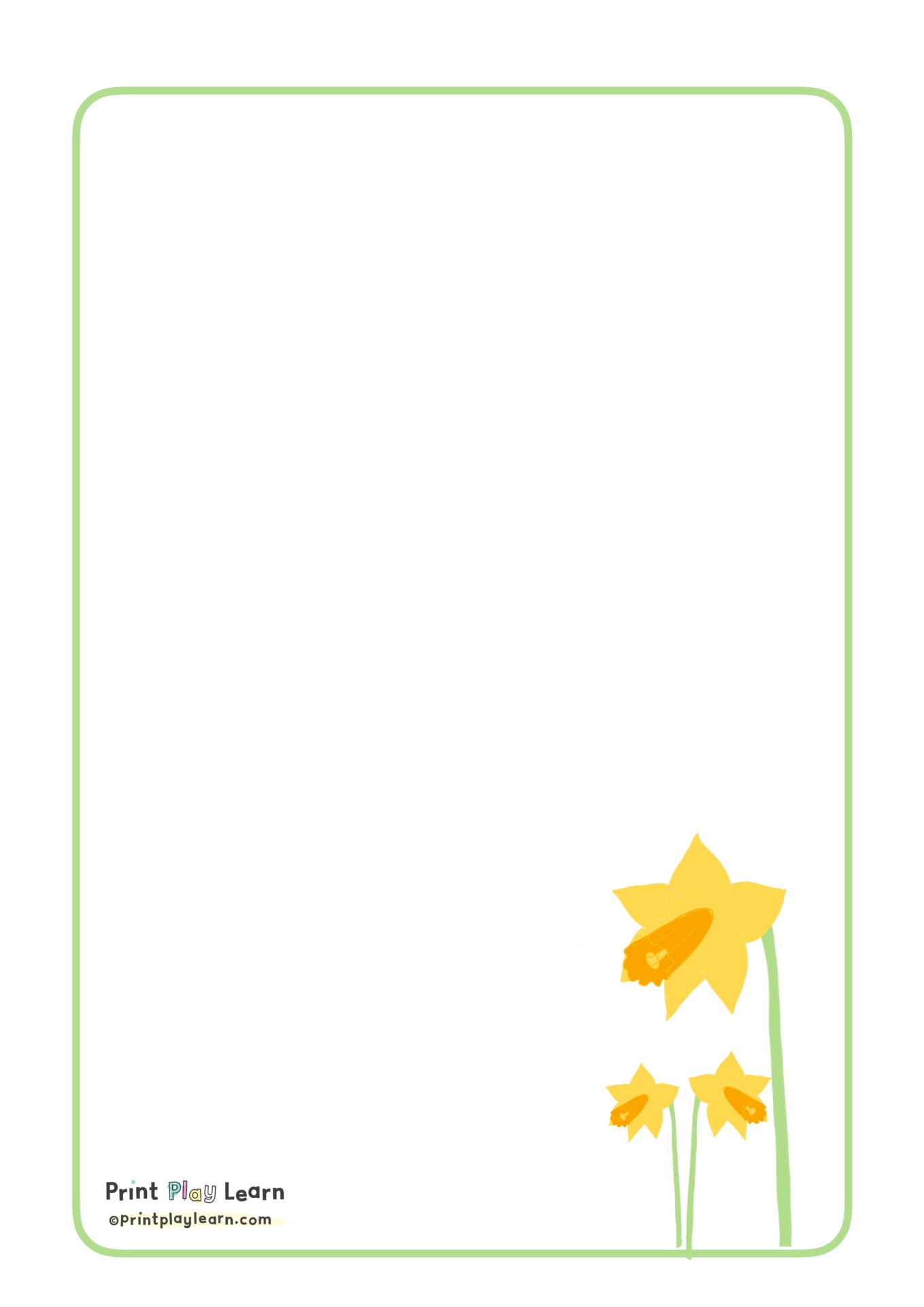 daffodil mark making paper - Printable Teaching Resources - Print Play ...