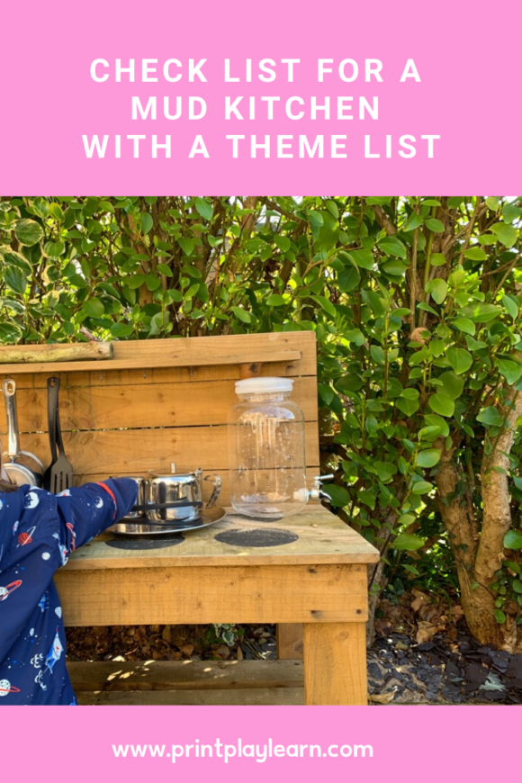Mud Kitchen Checklist - Printable Teaching Resources - Print Play Learn