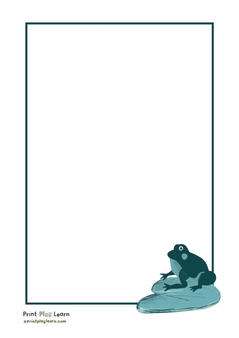 Frog and Lily Pad Writing Paper - Printable Teaching Resources - Print ...