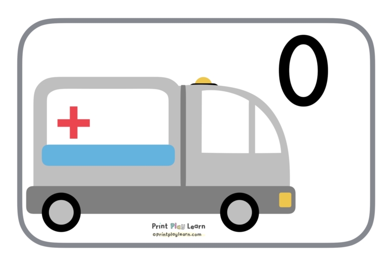 0-10 ambulance number line - Printable Teaching Resources - Print Play ...