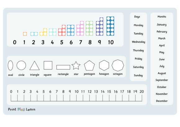Reusable maths learning mat - Printable Teaching Resources - Print Play ...