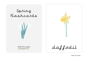 Spring Flashcards - Printable Teaching Resources - Print Play Learn