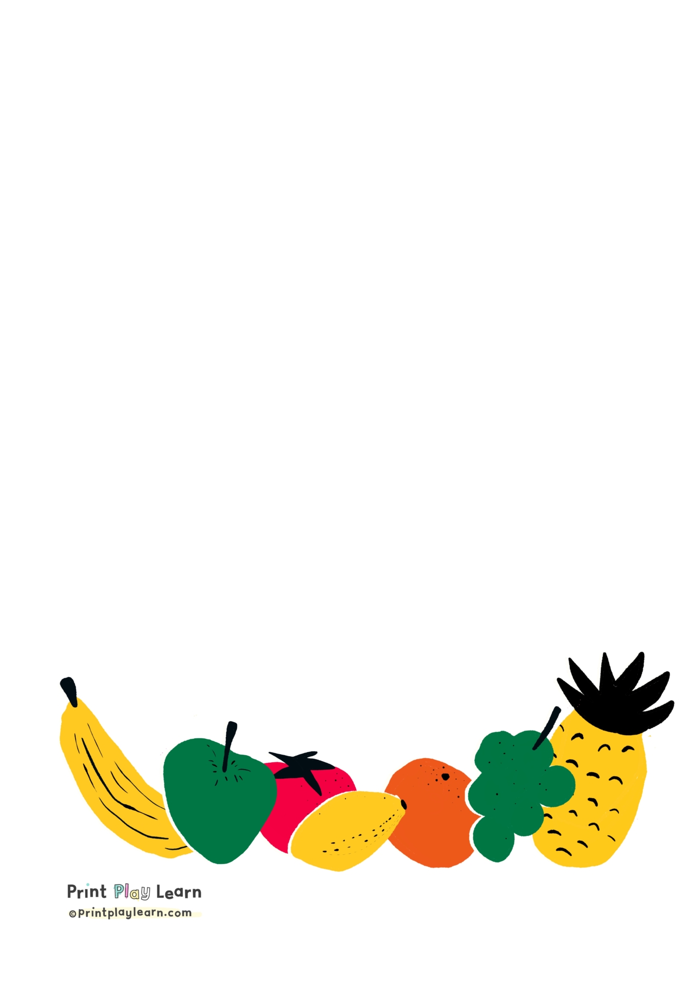 Fruit writing or drawing template - Printable Teaching Resources ...