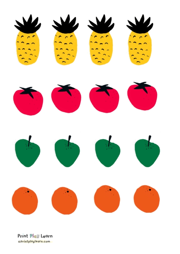 Fruit cut outs for displays counting and more! - Printable Teaching ...