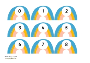 Numbers on Rainbow Cards 0-100 - Printable Teaching Resources - Print ...