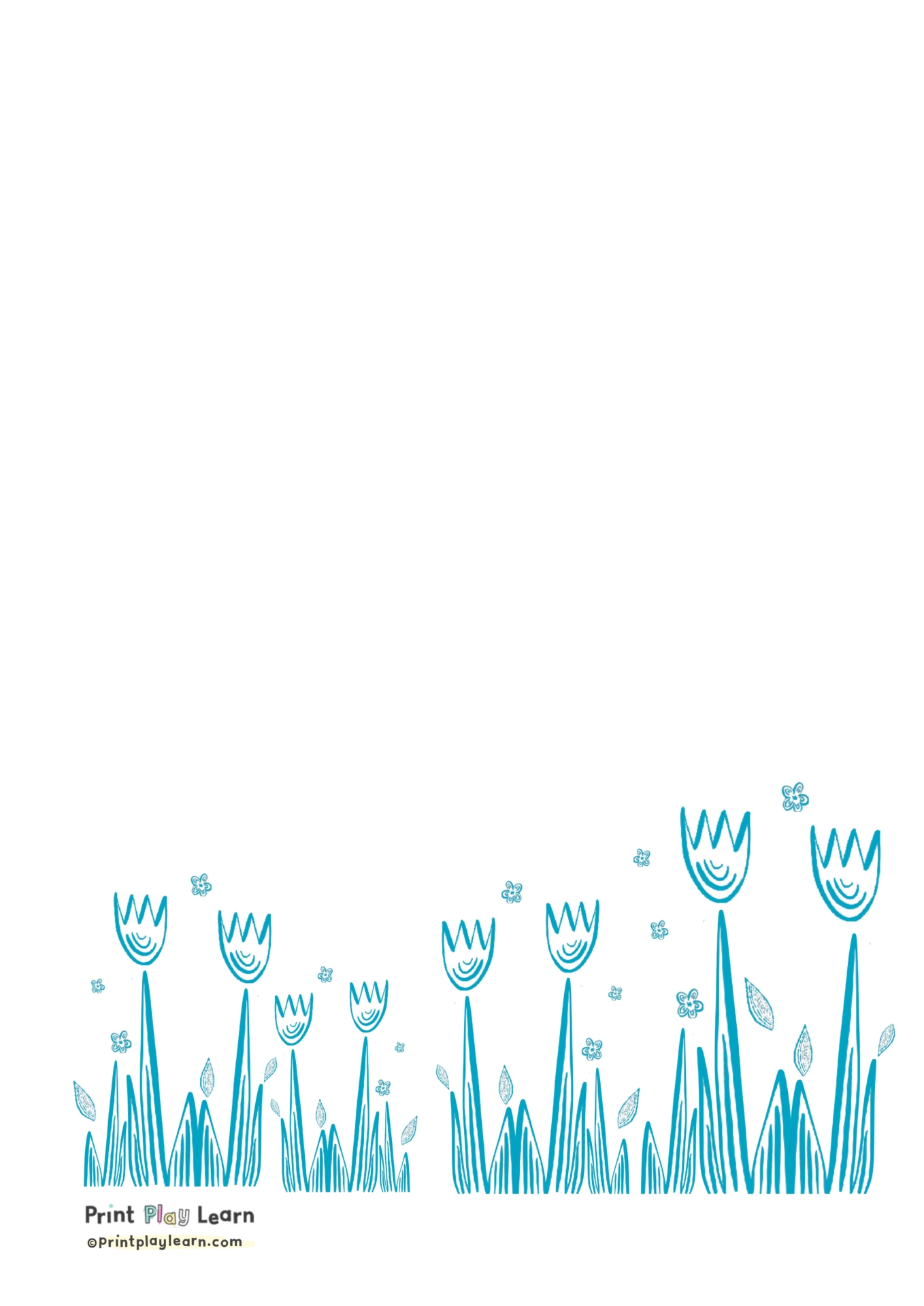 Spring Flower Drawing or Writing Paper - Printable Teaching Resources ...