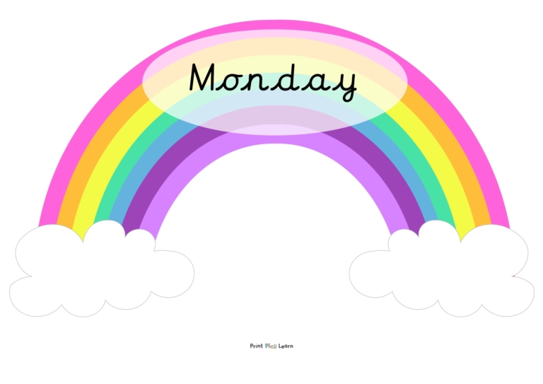 Rainbow - Page 1 - Free Teaching Resources - Print Play Learn