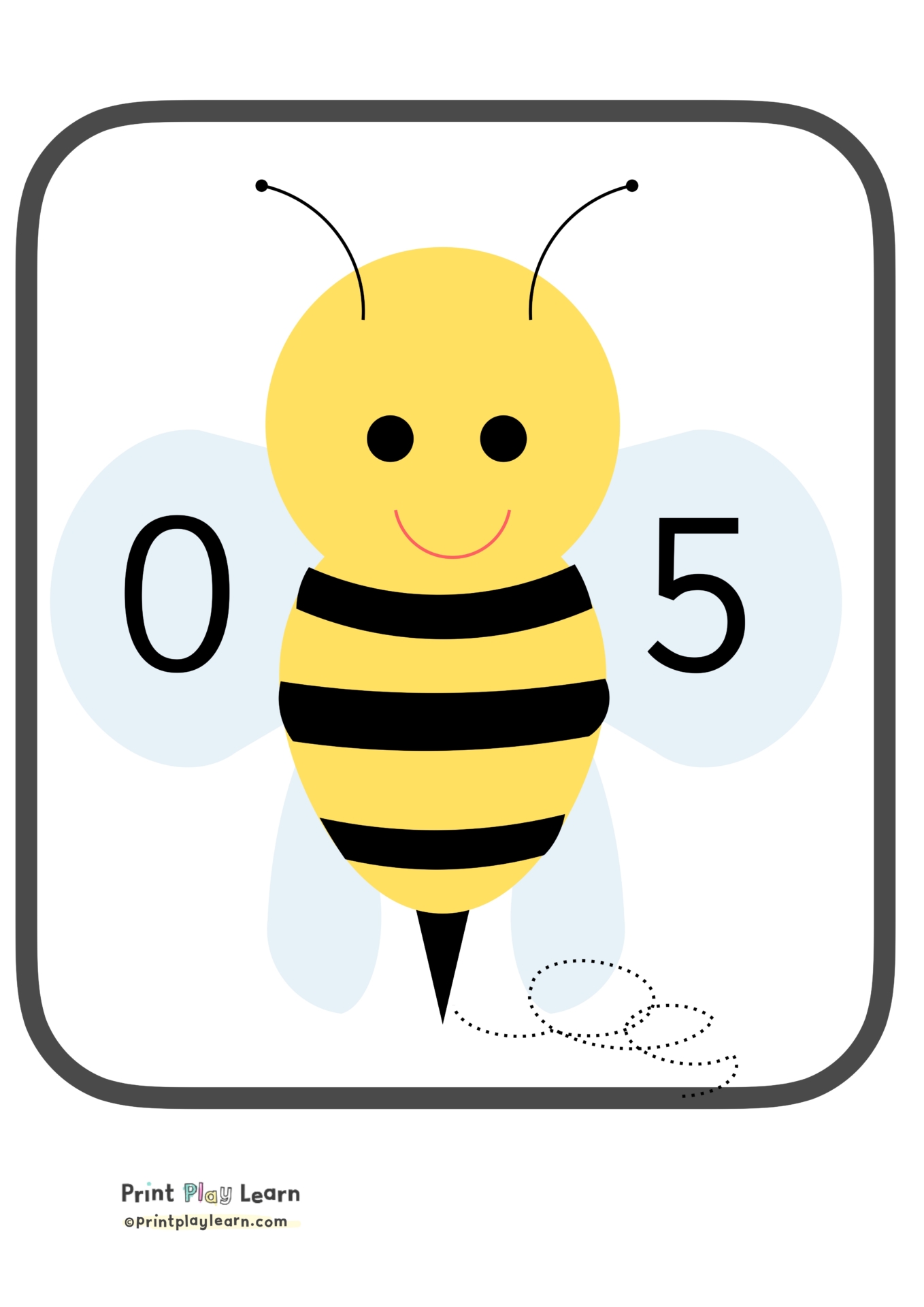 Number bonds to 5 - happy bees! - Printable Teaching Resources - Print ...