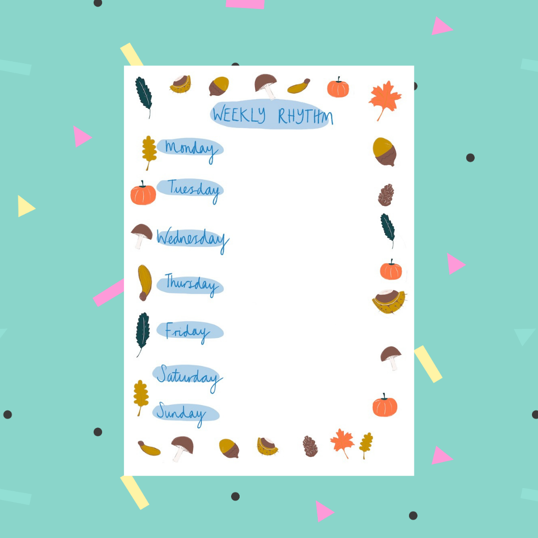Autumn Weekly Rhythm Poster - Printable Teaching Resources - Print Play ...