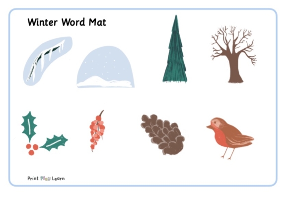 Winter Word Mat - Printable Teaching Resources - Print Play Learn
